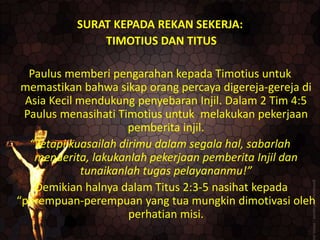 MISI DALAM SURAT-SURAT PAULUS | PPTX
