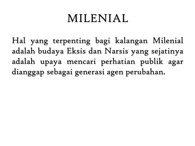 Misi Generasi Milenial | PDF