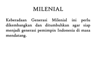 Misi Generasi Milenial | PDF