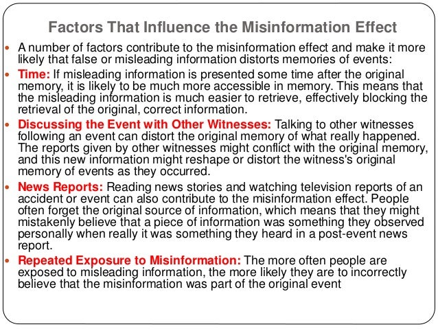 Misinformation effect