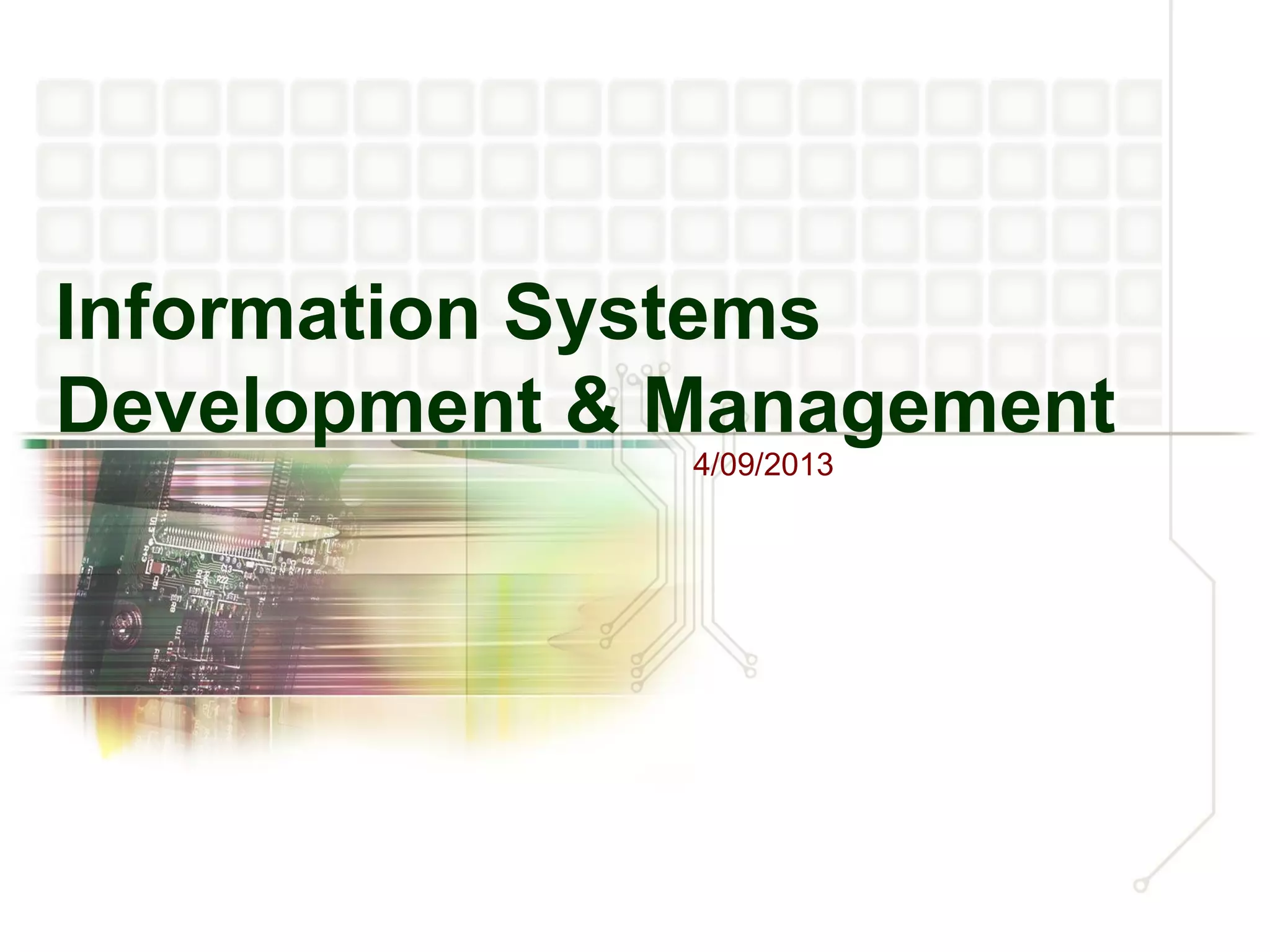 MIS: Information Systems Development | PPT