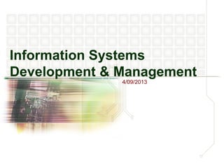 MIS: Information Systems Development | PPT