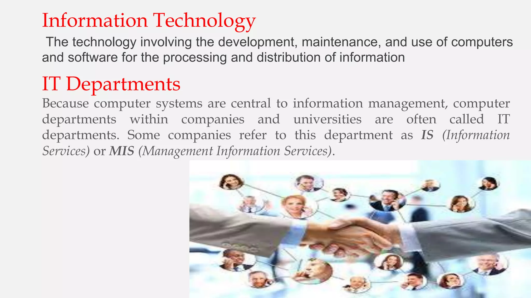 Application of MIS in Service based IT Sectors | PPTX | Databases | Computer Software and ...
