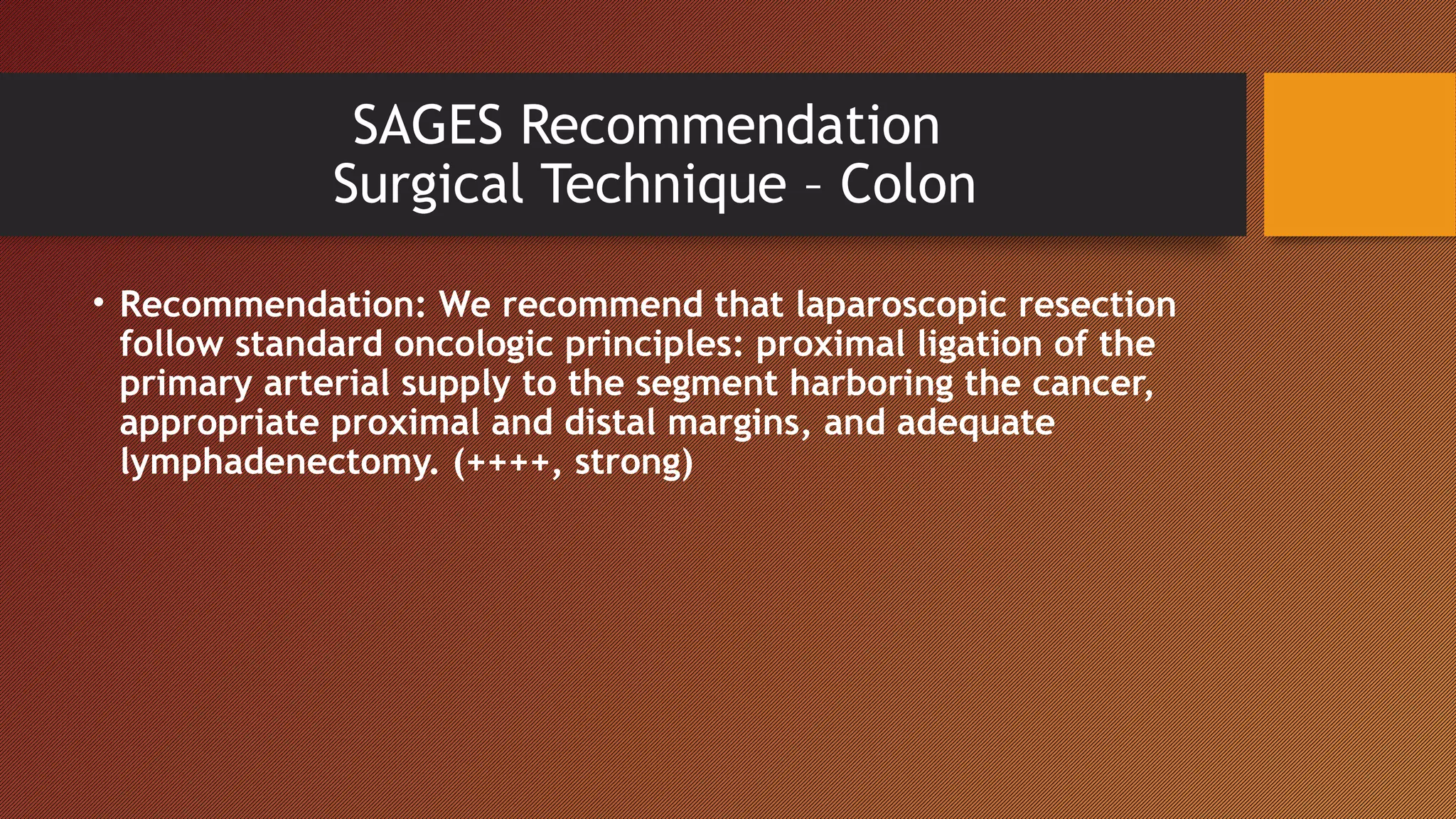 Minimal invasive Surgery in Management of colorectal cancer | PPT