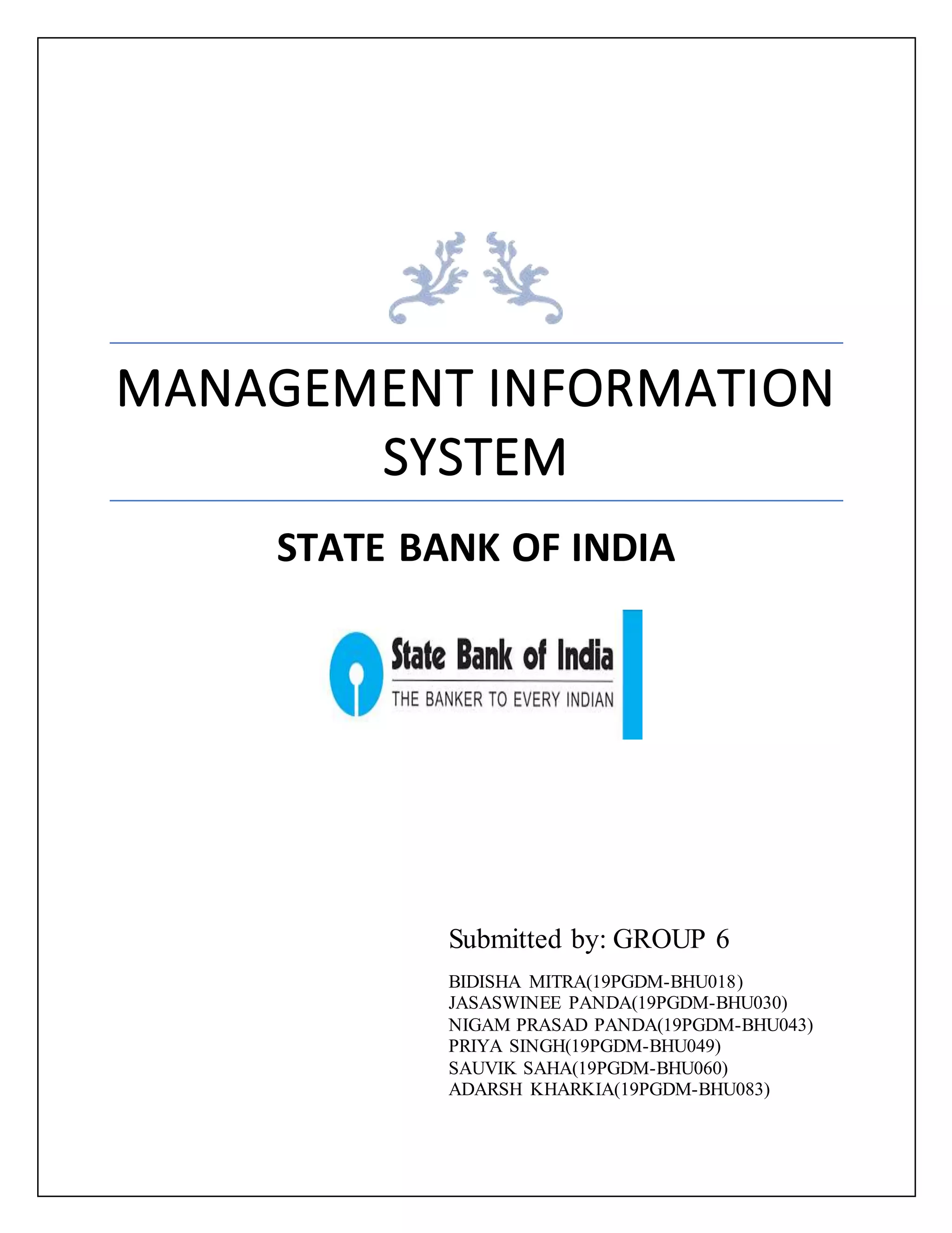 MANAGEMENT INFORMATION SYSTEM IN SBI | DOCX