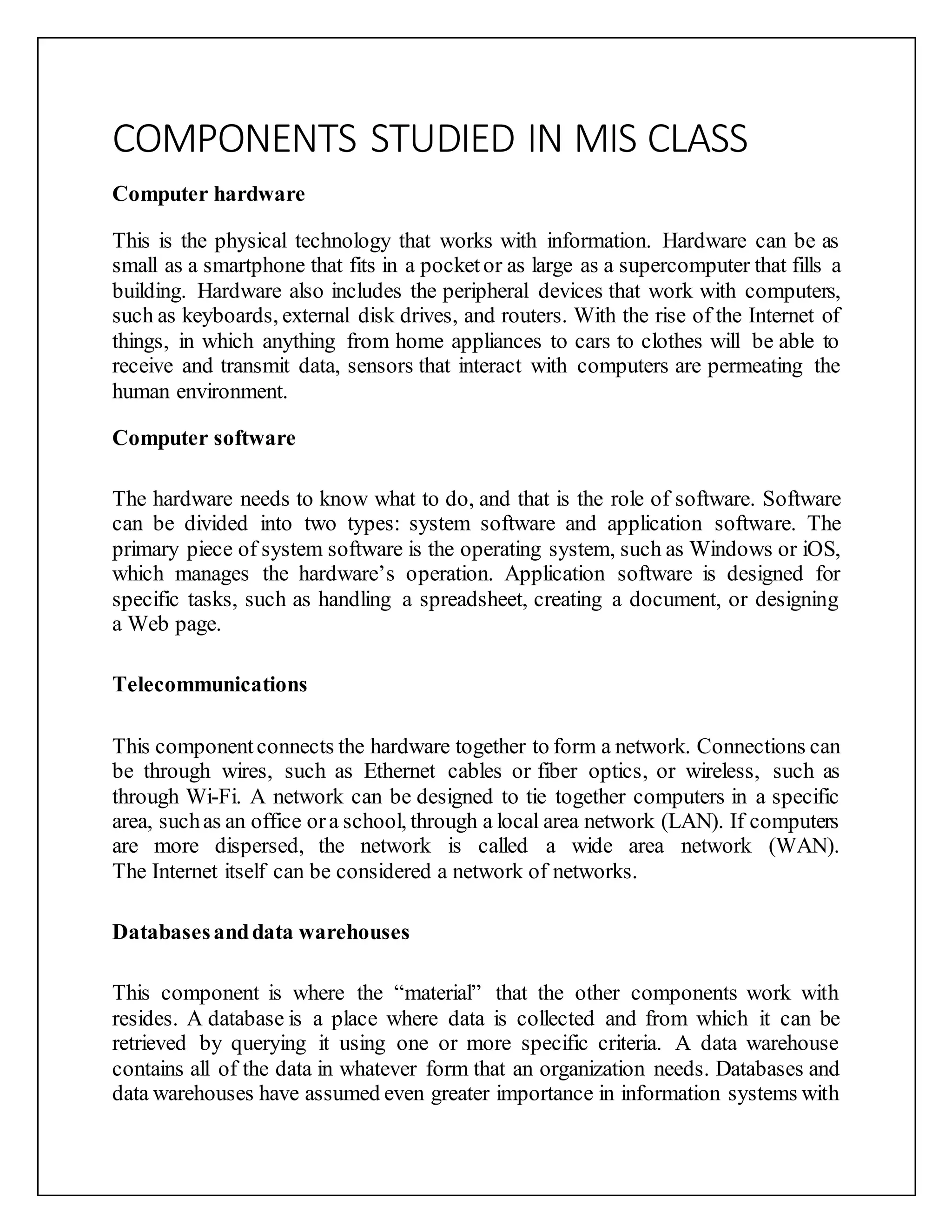 MANAGEMENT INFORMATION SYSTEM IN SBI | DOCX