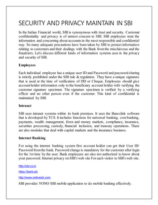 MANAGEMENT INFORMATION SYSTEM IN SBI | DOCX