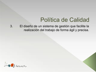 Misión, visión, valores y política de calidad | PPTX