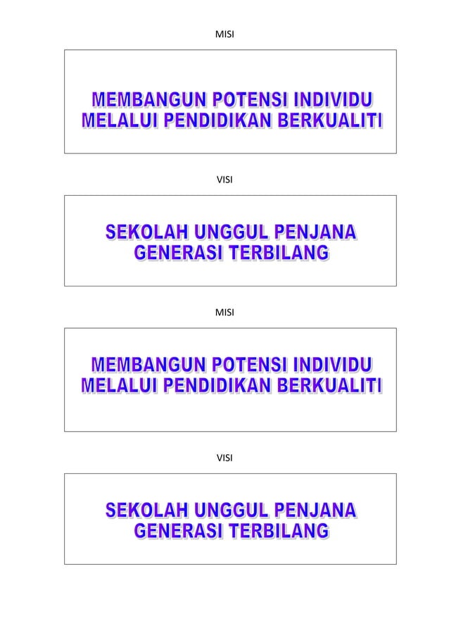 Misi & visi kpm | DOC