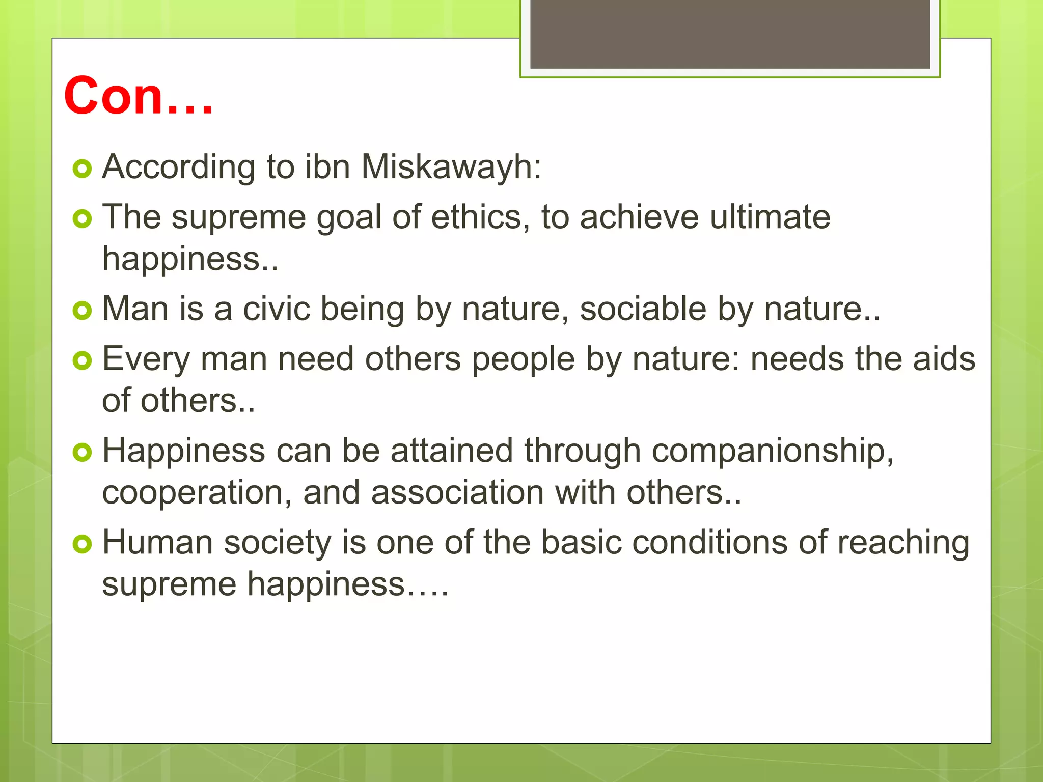 ibn Miskawaih by sara anam...MUSLIM DARWIN | PPTX