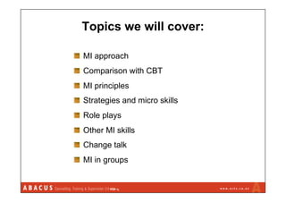 MI Skills for Problem Gambling Treatment – Asian Practitioners | PDF