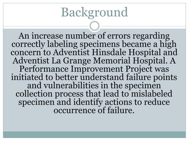 Mislabeled specimens ppt sarah tenuto | PDF | Medical Tests | Medical ...