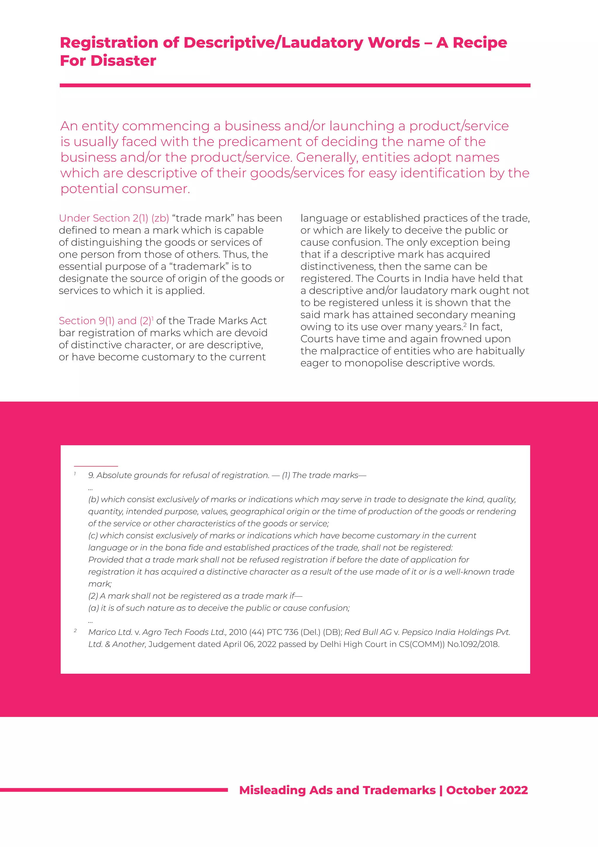 Misleading Ads & Trademarks | PDF