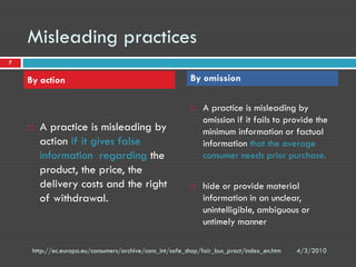 Misleading Advertising in the EU | PDF