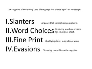 Misleading Language | PPTX