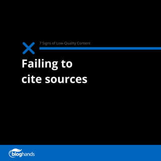 7 Signs of Low Quality Content | PDF