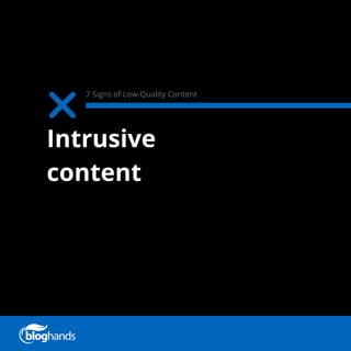 7 Signs of Low Quality Content | PDF