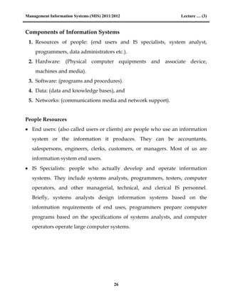 Mis lecture 3 | PDF | Operating Systems | Computer Software and ...