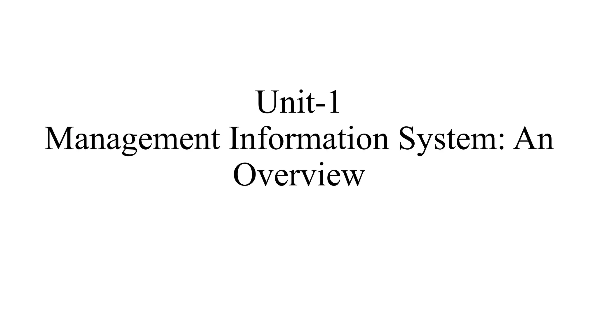 Management Information System: Introduction and Overview | PPT