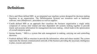 Management Information System: Introduction and Overview | PPT