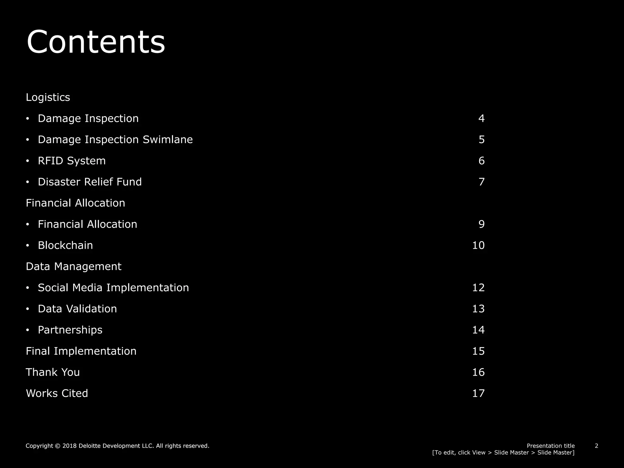 2018 Deloitte Case Competition Powerpoint Presentation | PPTX