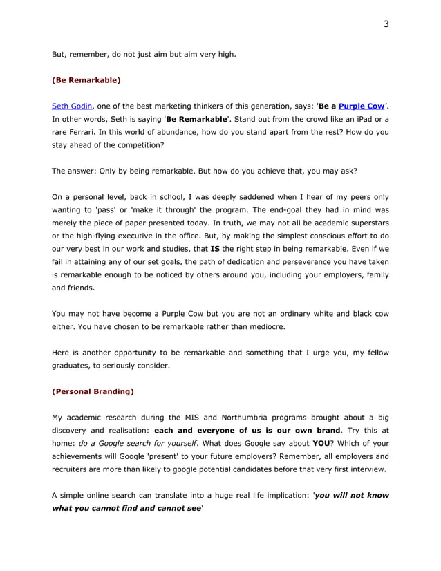 Convocation Speech, Northumbria University, 22 May 2010 by Isman Tanuri ...