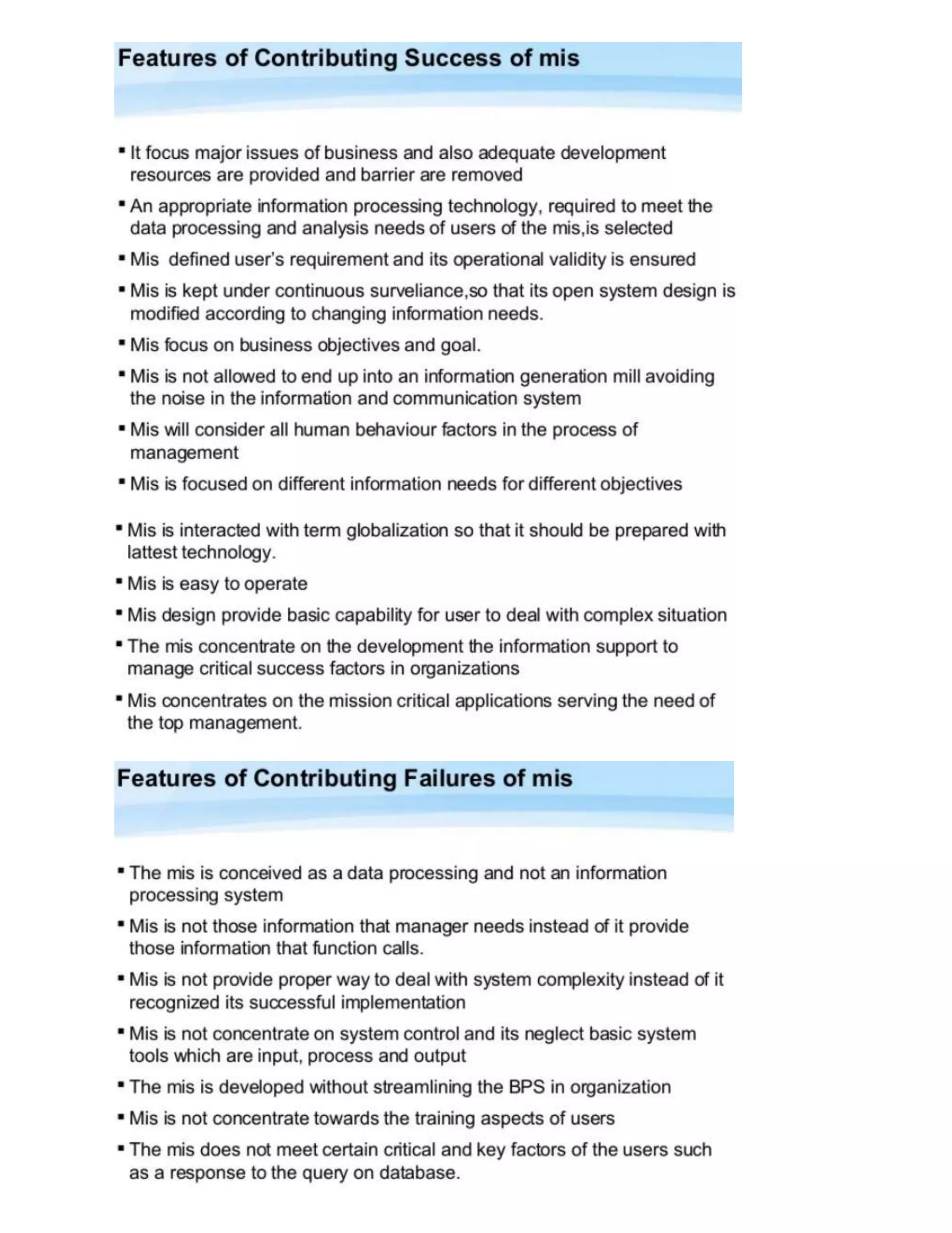 Mis notes unit 4 | DOCX