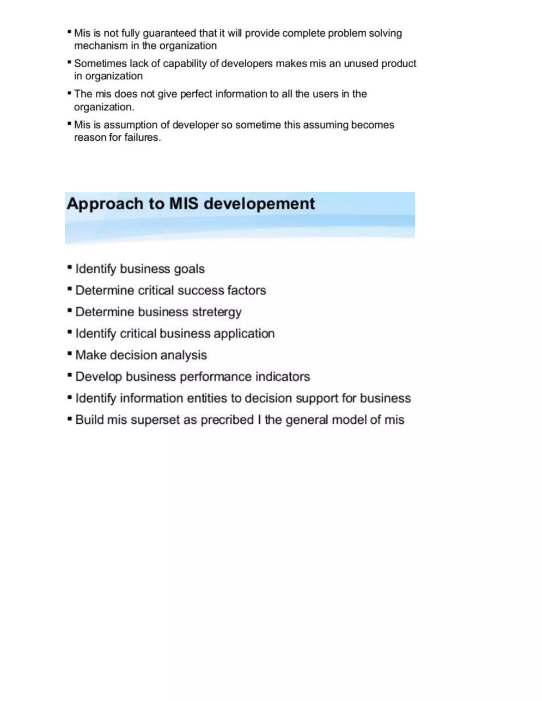 Mis notes unit 4 | DOCX