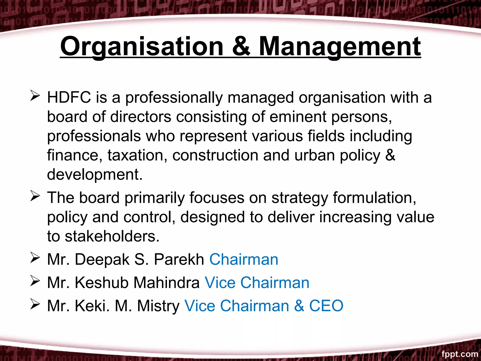 MIS of HDFC Bank | PPT