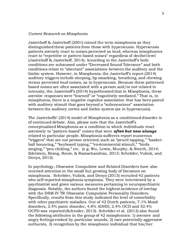 Misophonia misperception and menacing memes | DOCX
