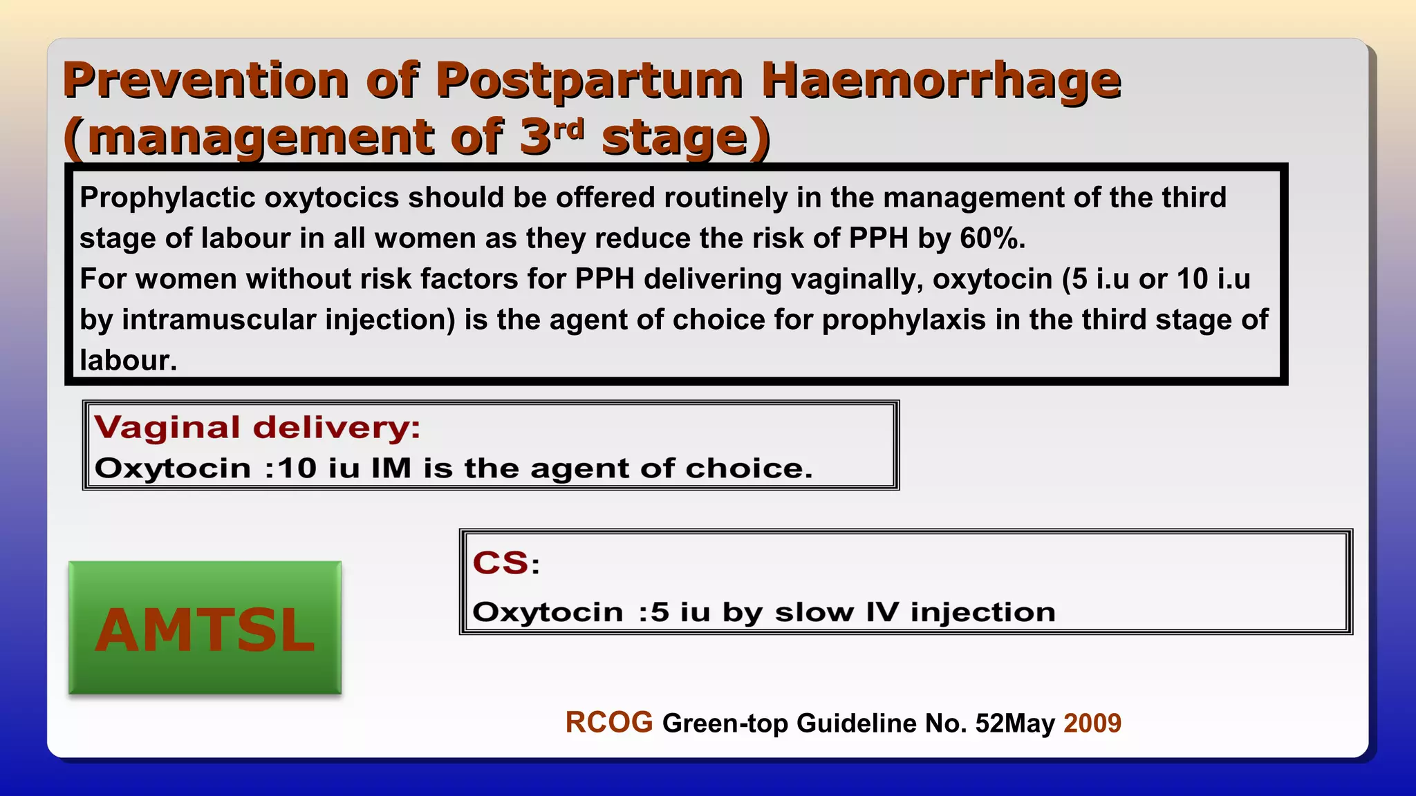 Misoprostol in obstetrics | PPT