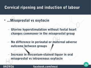 Misoprostol use in Obstetrics and Gynaecology | PPT