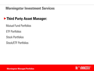 Morningstar Investments Overview | PDF