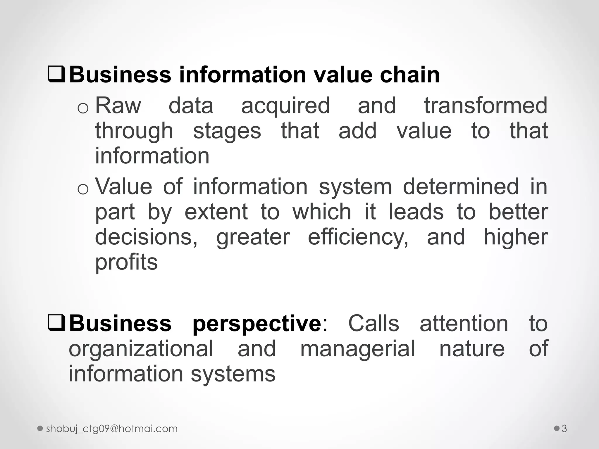 Business Information Value chain and Complementary Assets | PPTX