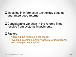 Business Information Value chain and Complementary Assets | PPTX