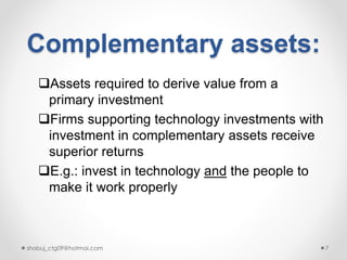 Business Information Value chain and Complementary Assets | PPTX