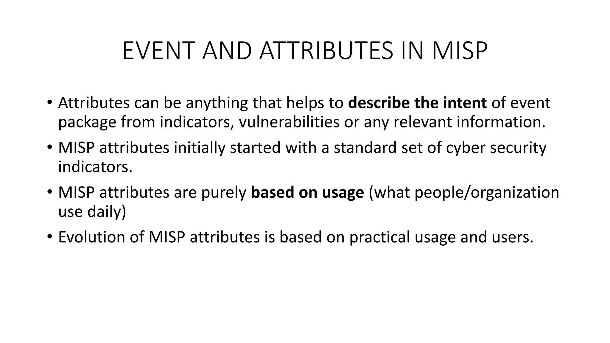 Misp(malware information sharing platform) | PPTX
