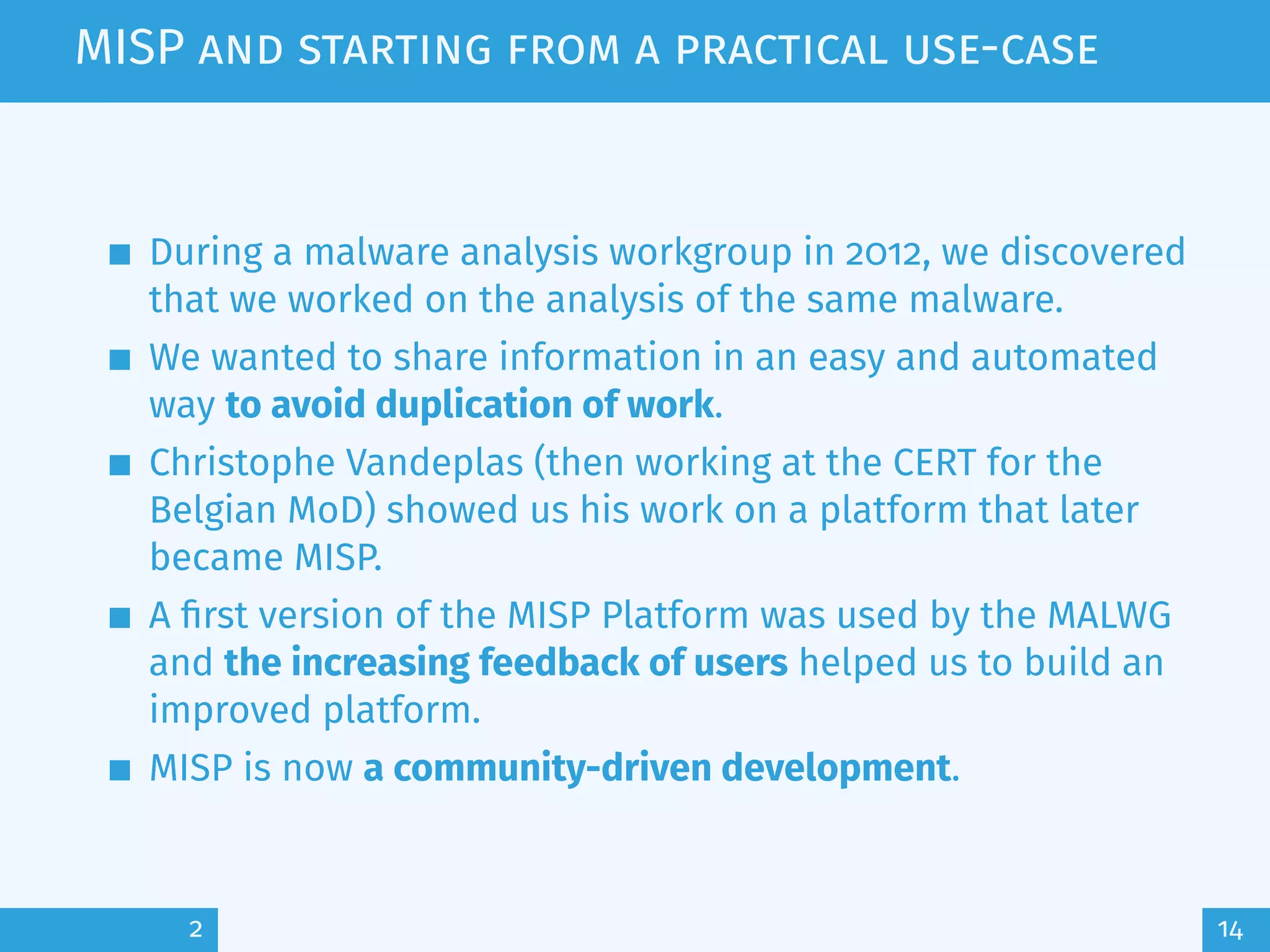 misp-training.pdf | Computing | Technology & Computing
