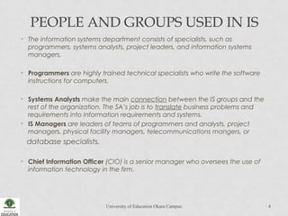 Information Systems - People and Groups | PPT