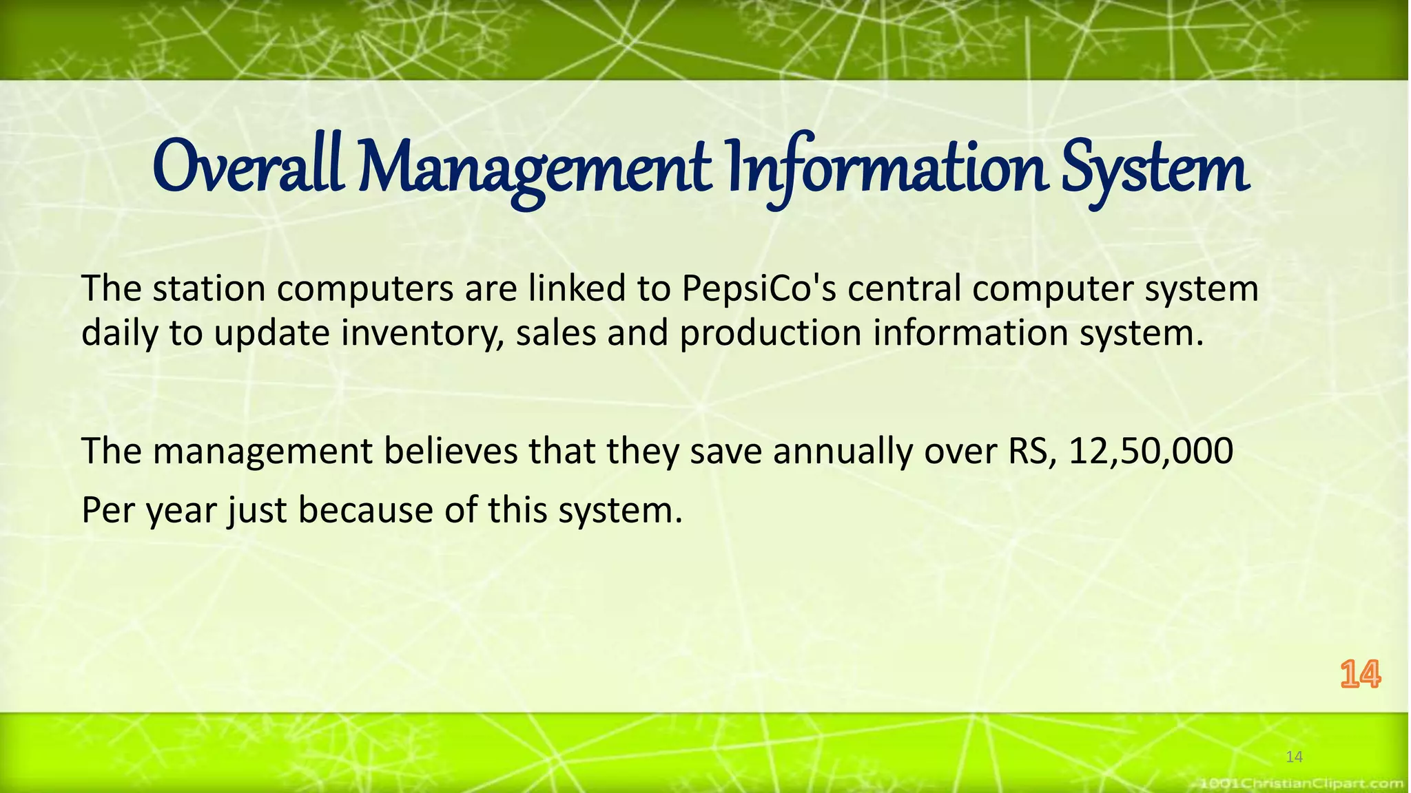 Management Information System of PepsiCO | PPTX