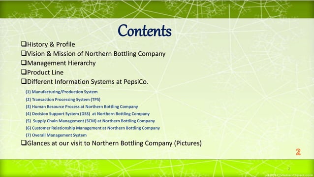 Management Information System of PepsiCO | PPTX