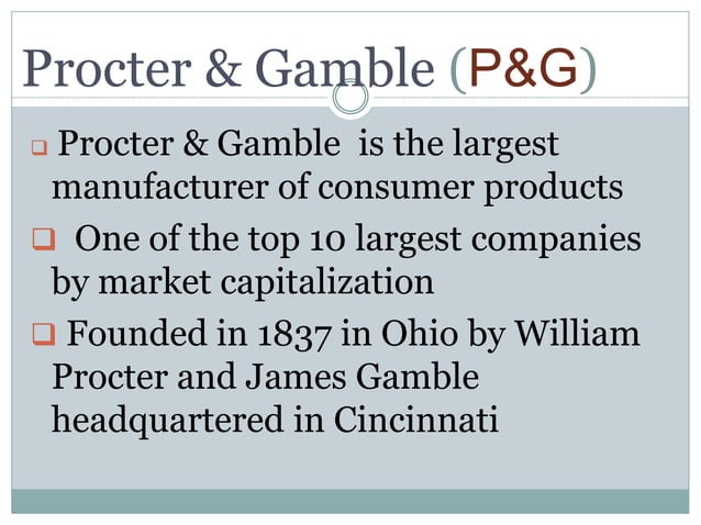 Information System by procter & gamble | PPT