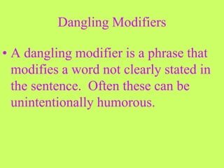 Misplaced modifiers-intro-6 dickerson | PDF