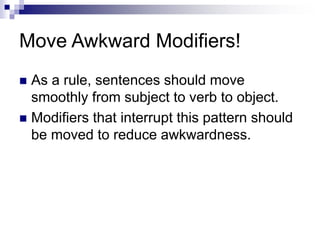 Misplaced and Dangling Modifiers | PPT