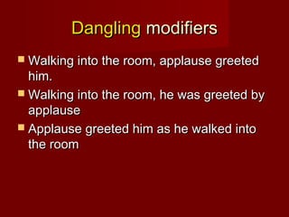 Misplaced modifiers | PPT