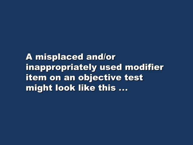 Misplaced modifiers ppt | PPT | Desserts and Baking | Food & Drink
