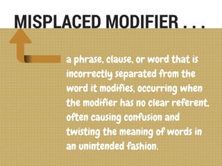 12 Hilarious Misplaced Modifier Examples | PDF