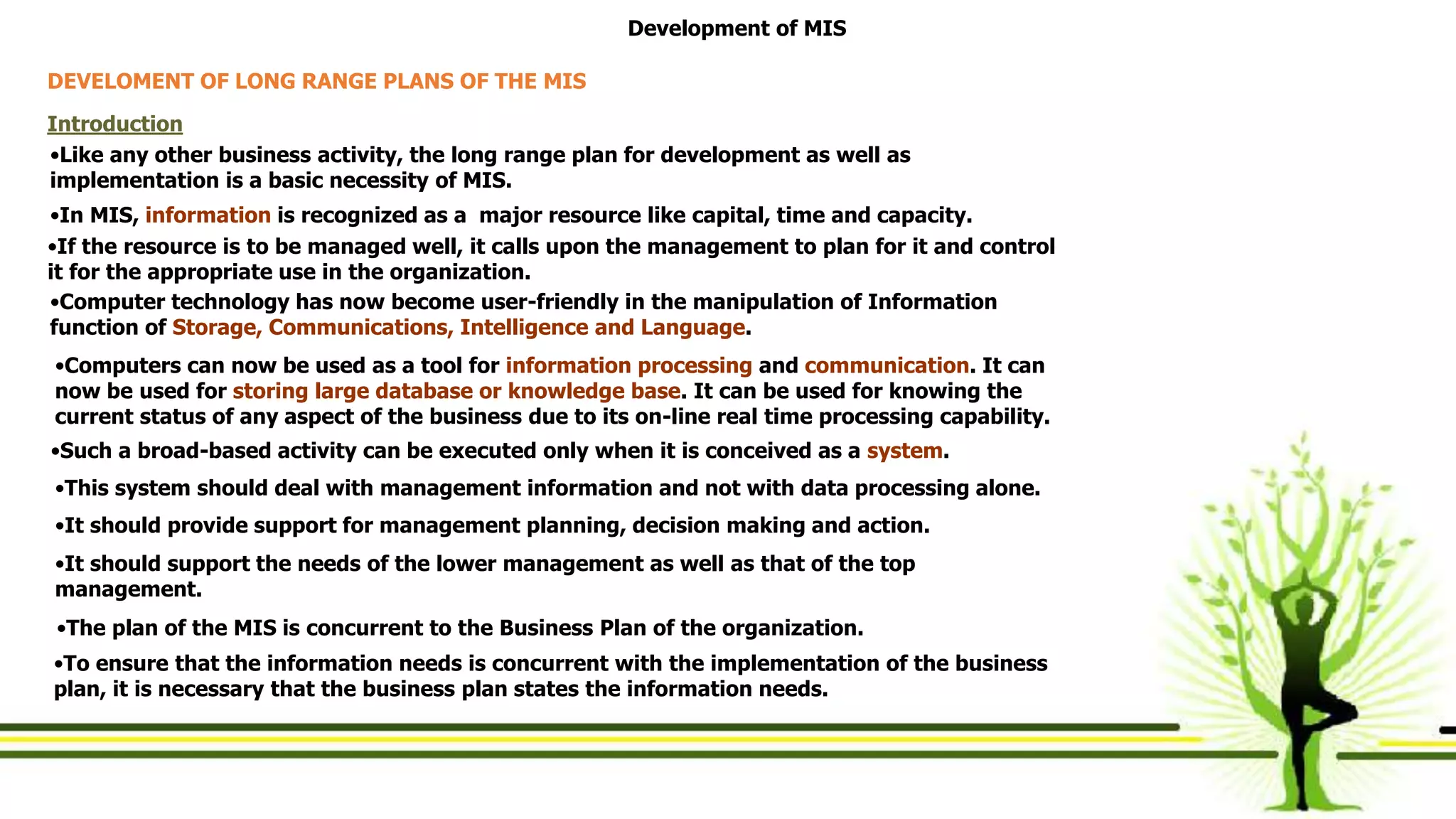 Mis & planning | PPT