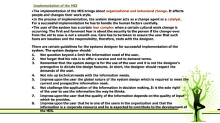 Mis & planning | PPT