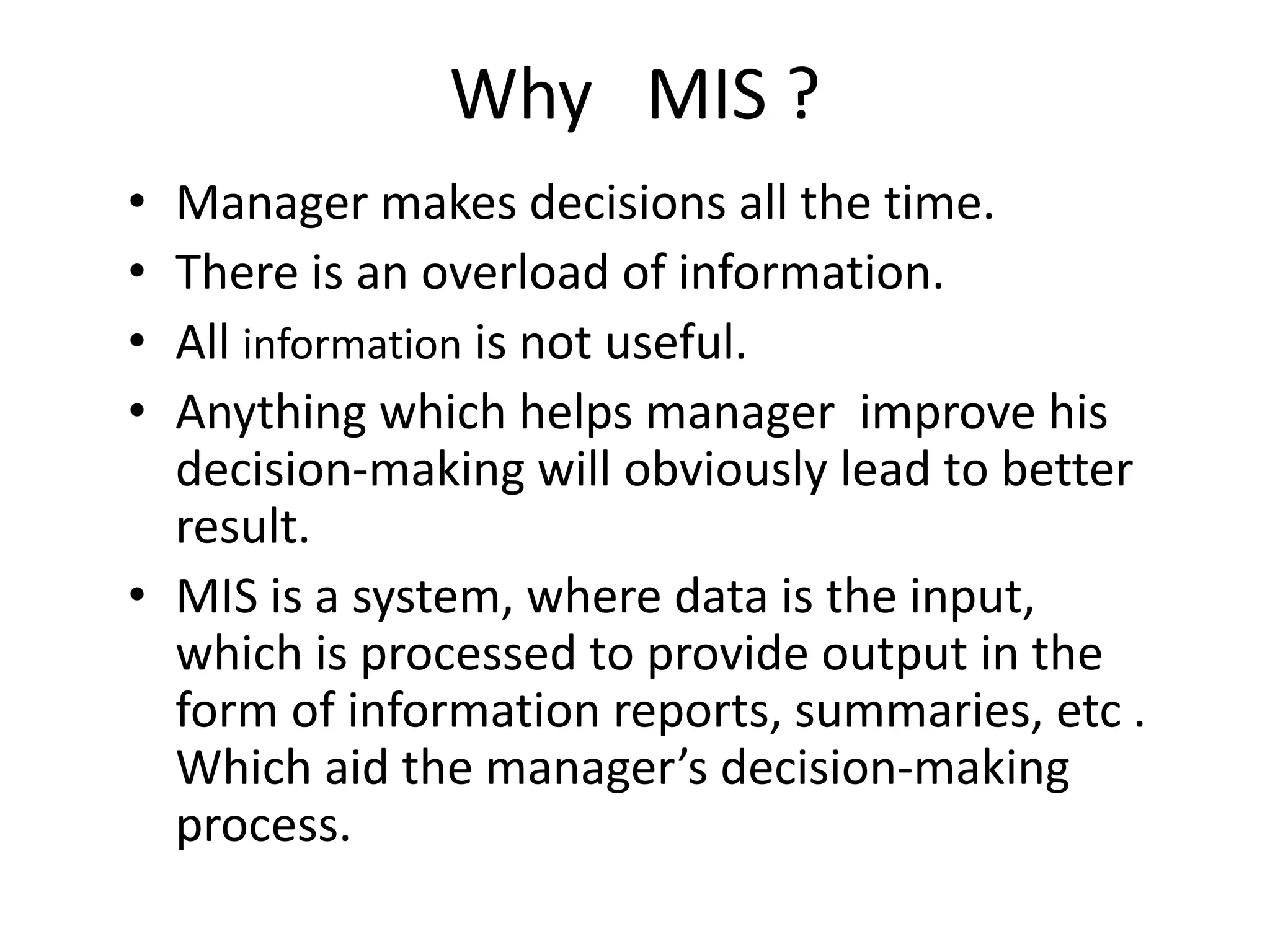 Management Information System PPT | PPTX
